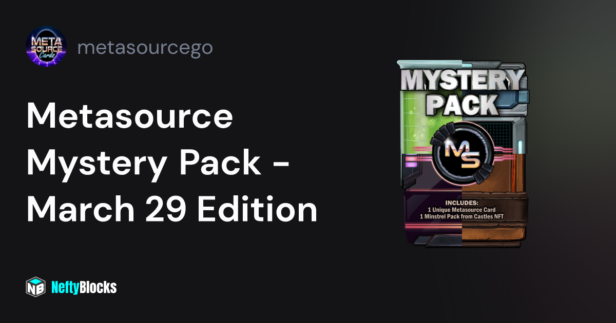 Metasource Mystery Pack - March 29 Edition - metasourcego on ...