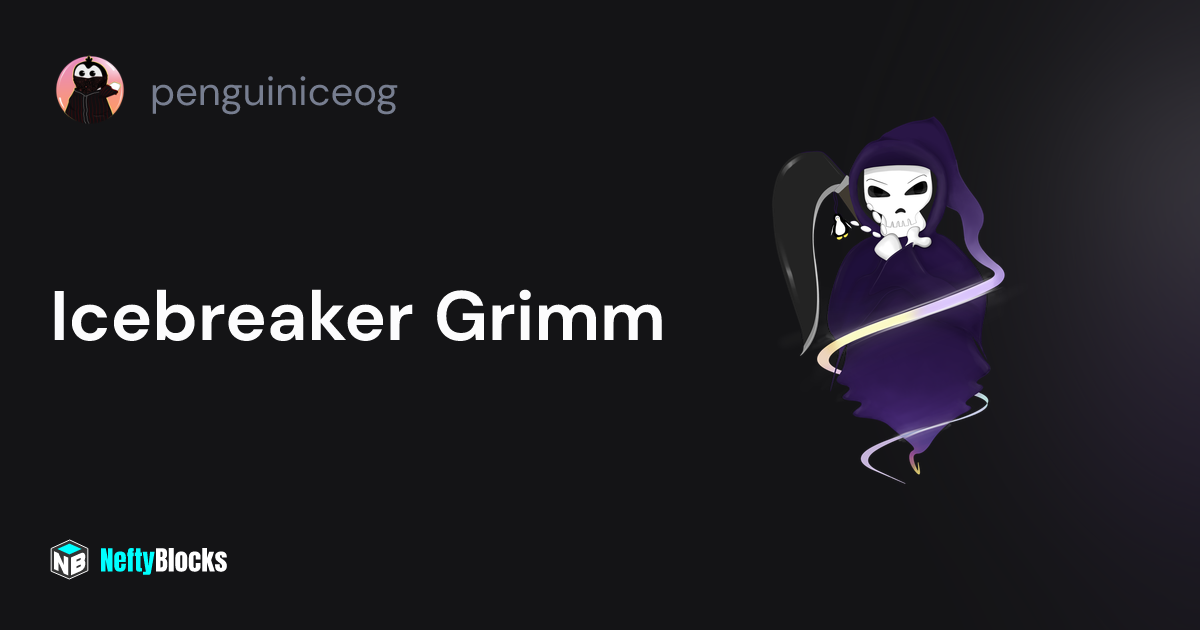 Icebreaker Grimm - pixeledfaces on NeftyBlocks | The #1 Trade to Earn ...