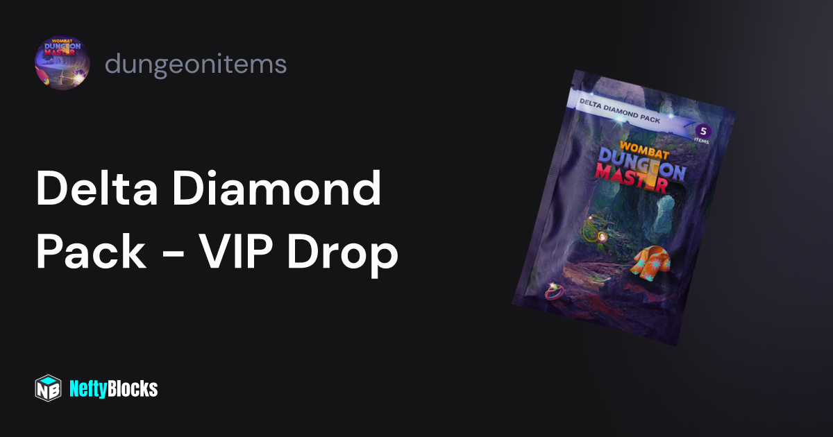 Delta Diamond Pack - VIP Drop - dungeonitems on NeftyBlocks | The #1 ...