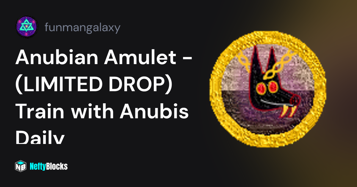 Anubian Amulet - (LIMITED DROP) Train with Anubis Daily - funmangalaxy ...