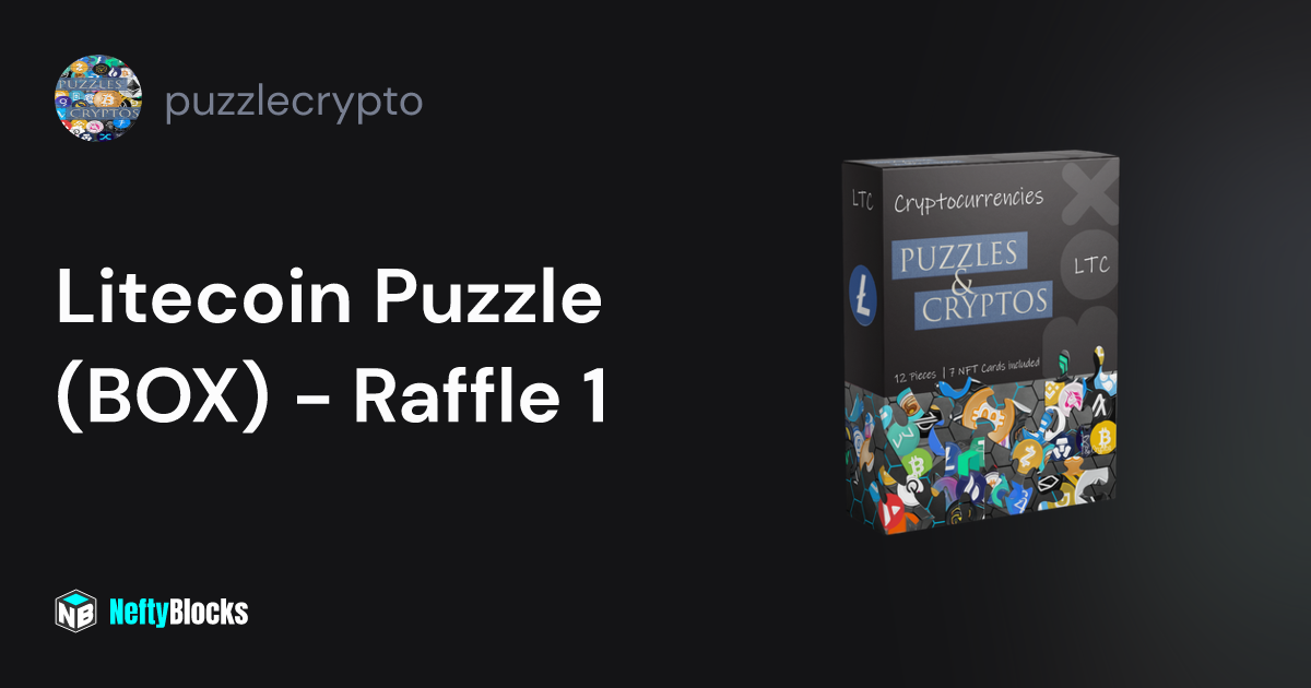 Litecoin Puzzle (BOX) - Raffle 1 - puzzlecrypto on NeftyBlocks | The #1 Trade to Earn NFT ...