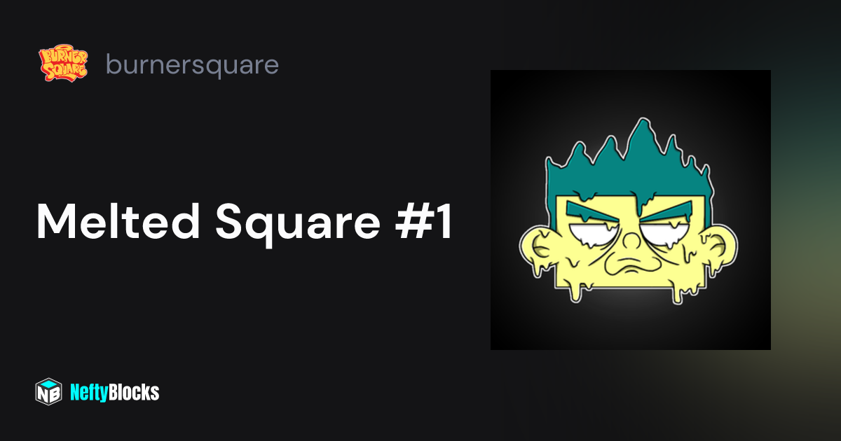 Melted Square #1 - davidsmorphs on NeftyBlocks | The #1 Trade to Earn ...