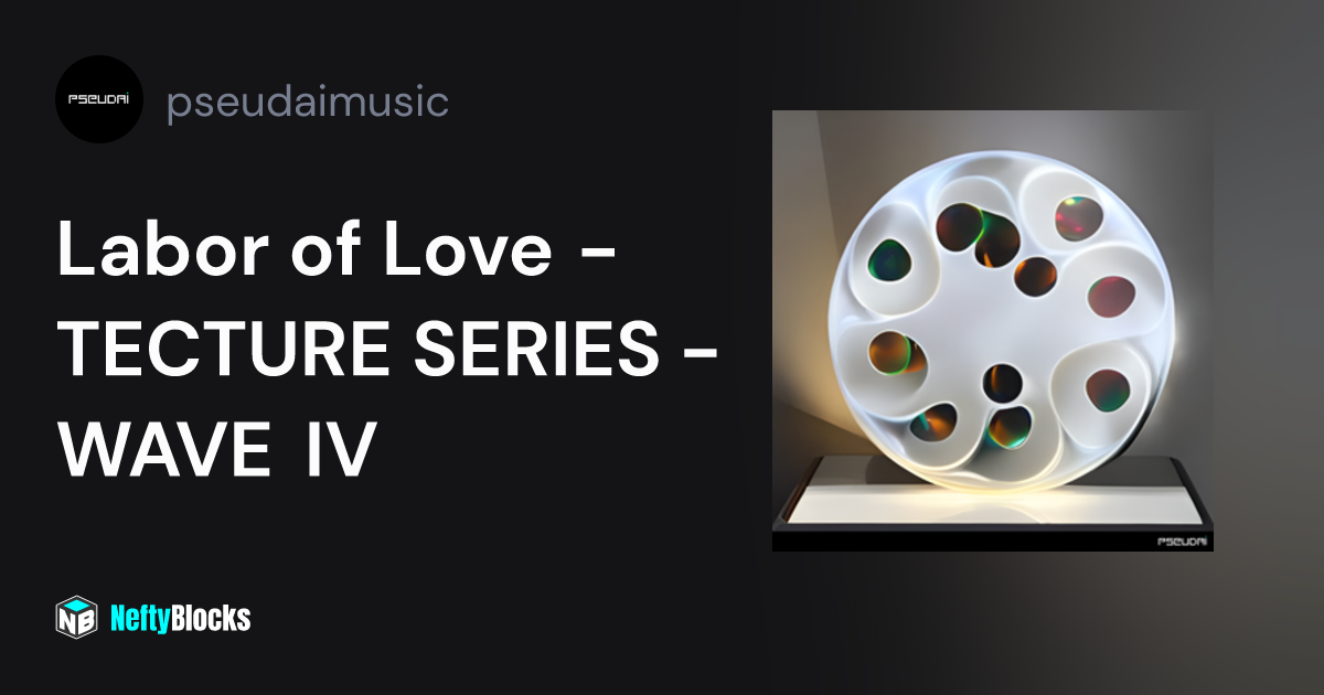 Labor of Love - TECTURE SERIES - WAVE IV - pseudaimusic on NeftyBlocks | The #1 Trade to Earn ...