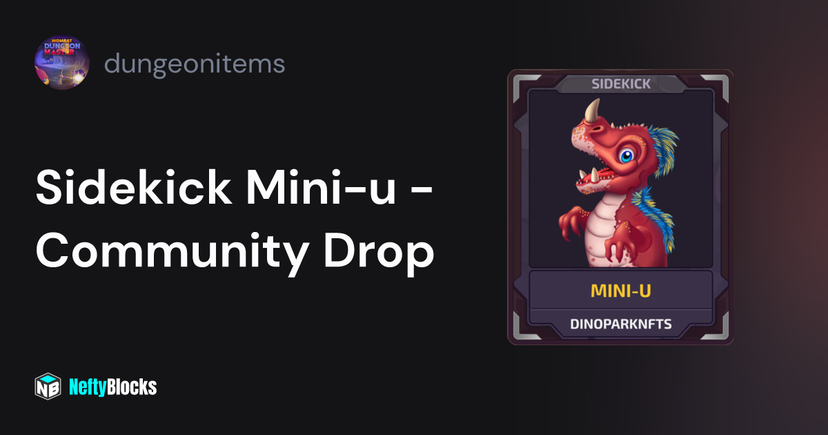 Sidekick Mini-u - Community Drop - dungeonitems on NeftyBlocks | The #1 ...