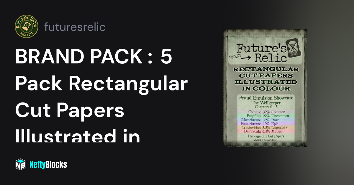 BRAND PACK : 5 Pack Rectangular Cut Papers Illustrated in Colour ...