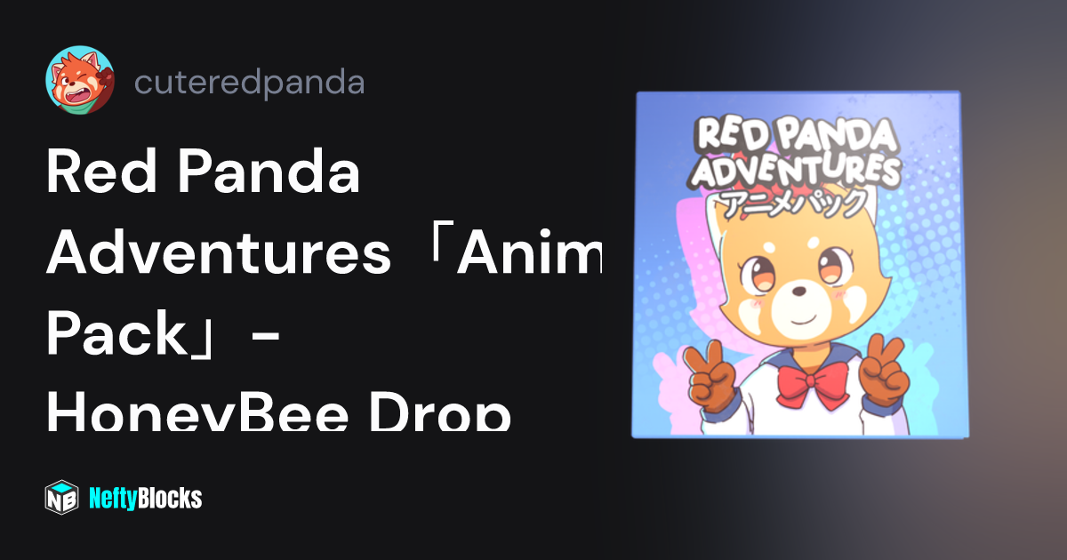 Red Panda Adventures「Anime Pack」- HoneyBee Drop - cuteredpanda on ...