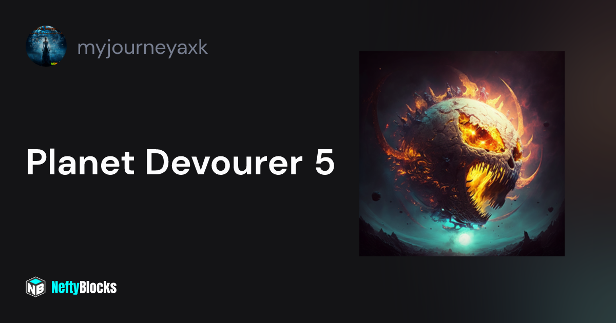 Planet Devourer 5 - myjourneyaxk on NeftyBlocks | The #1 Trade to Earn NFT Marketplace on WAX