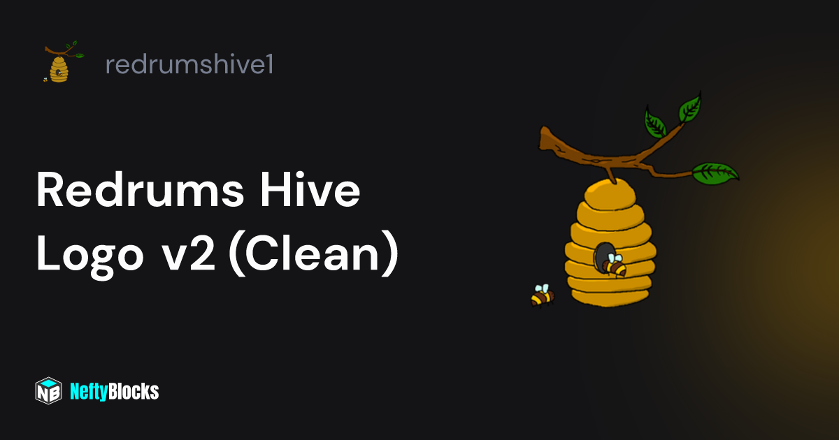 Redrums Hive Logo v2 (Clean) - redrumshive1 on NeftyBlocks | The #1 ...
