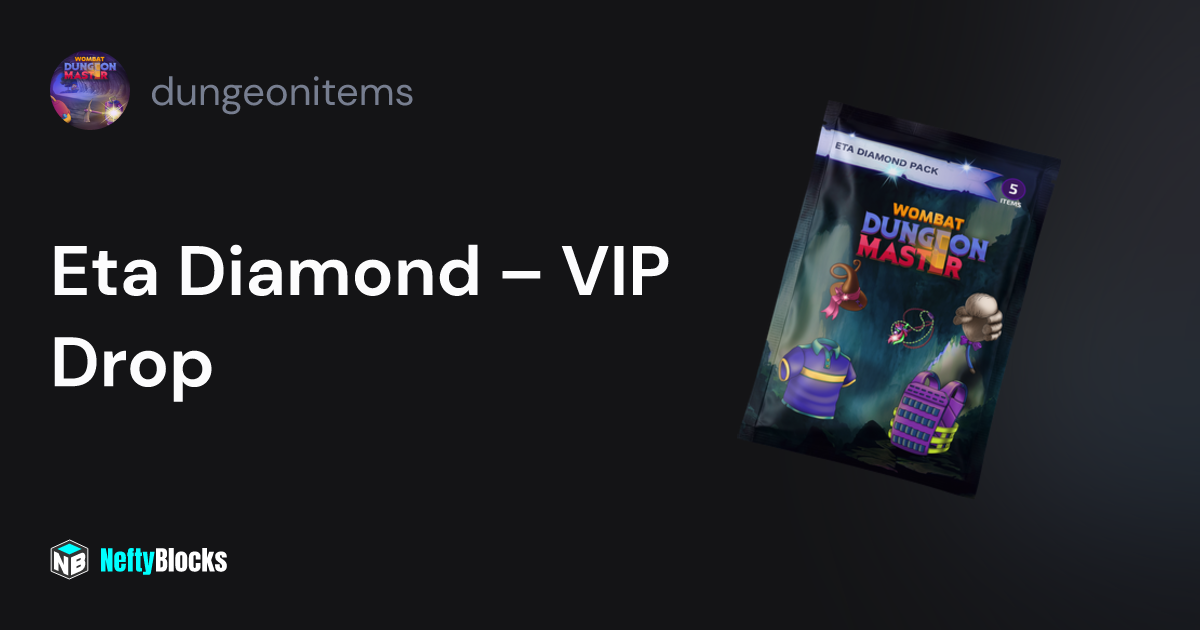 Eta Diamond – VIP Drop - dungeonitems on NeftyBlocks | The #1 Trade to ...