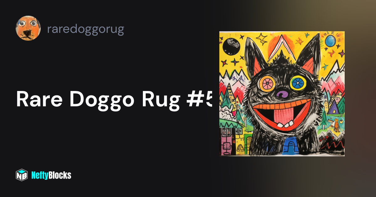 Rare Doggo Rug #583 - raredoggorug on NeftyBlocks | The #1 Trade to ...