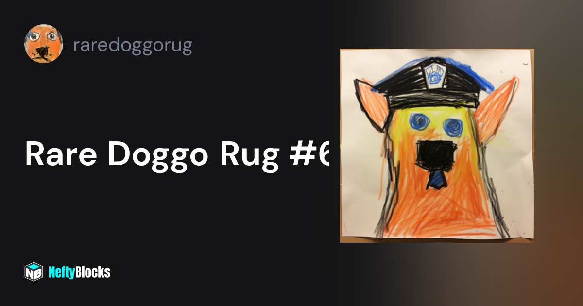 Rare Doggo Rug #660 - raredoggorug on NeftyBlocks | The #1 Trade to ...