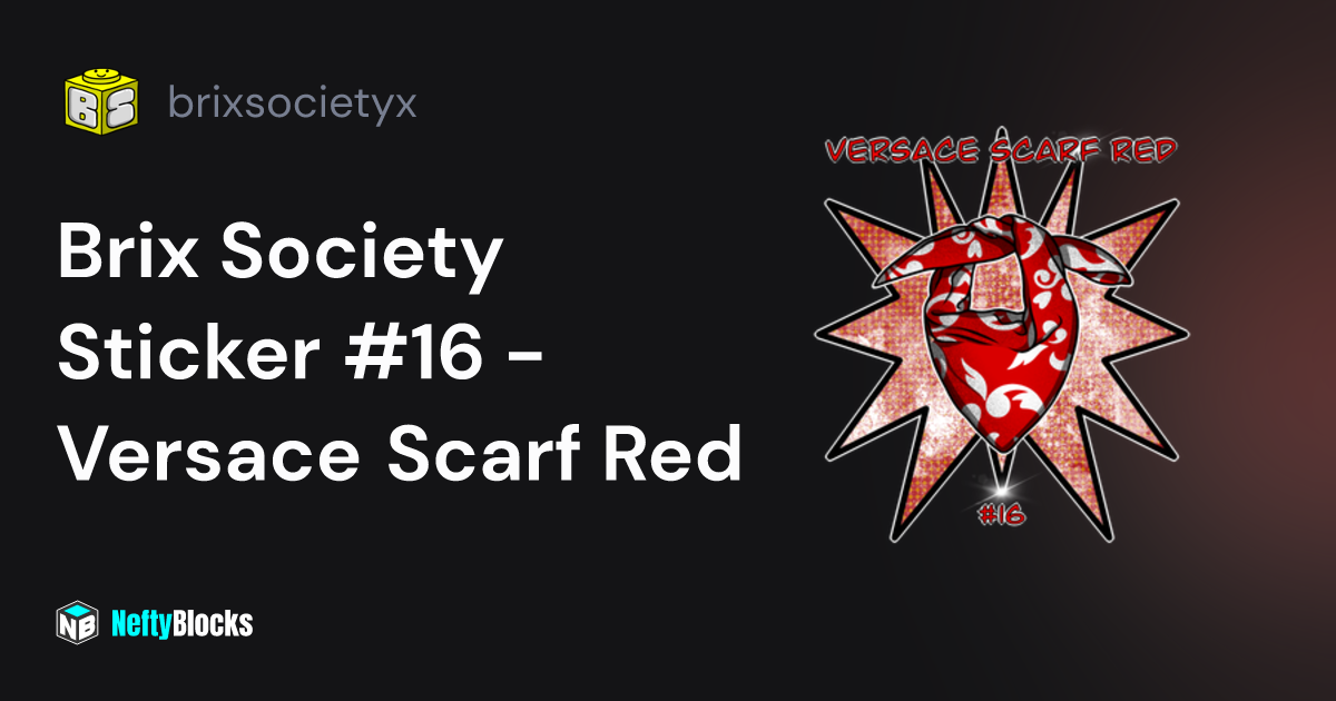 Brix Society Sticker #16 - Versace Scarf Red - brixsocietyx on ...