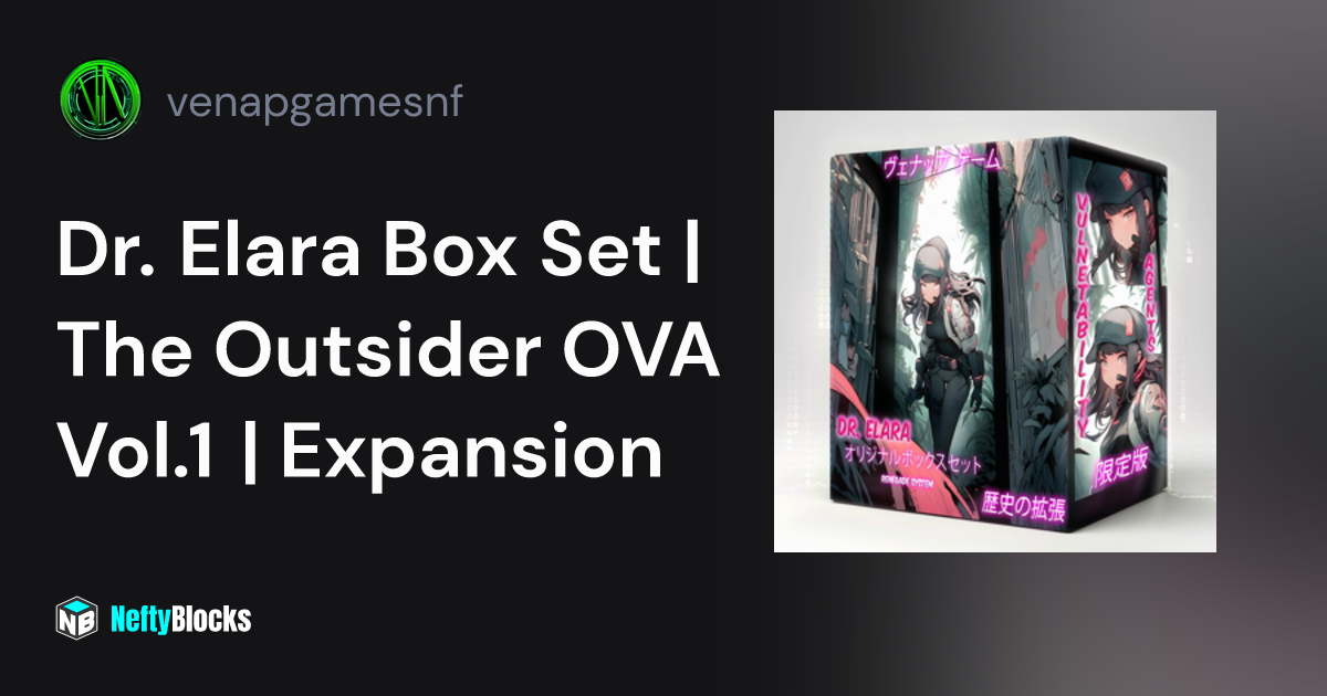 Dr. Elara Box Set | The Outsider OVA Vol.1 | Expansion - venapgamesnf ...