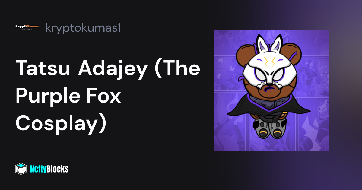 Tatsu Adajey (The Purple Fox Cosplay) - kryptokumas1 on NeftyBlocks ...
