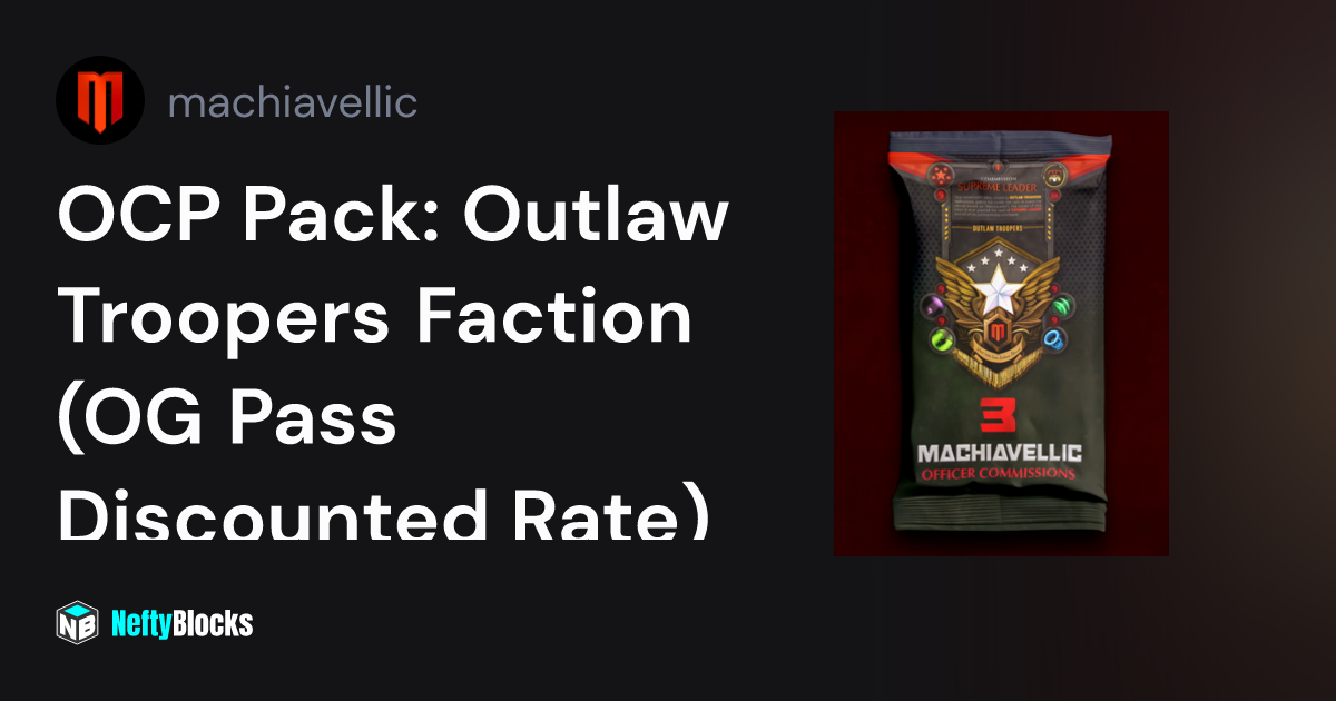 OCP Pack: Outlaw Troopers Faction (OG Pass Discounted Rate ...
