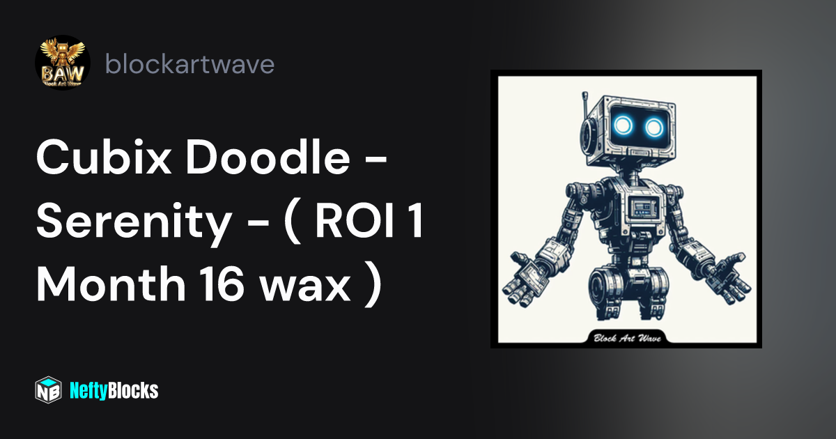 Cubix Doodle - Serenity - ( ROI 1 Month 16 wax ) - blockartwave on ...