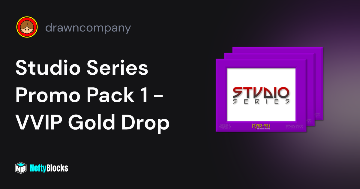 Studio Series Promo Pack 1 - VVIP Gold Drop - drawncompany on ...