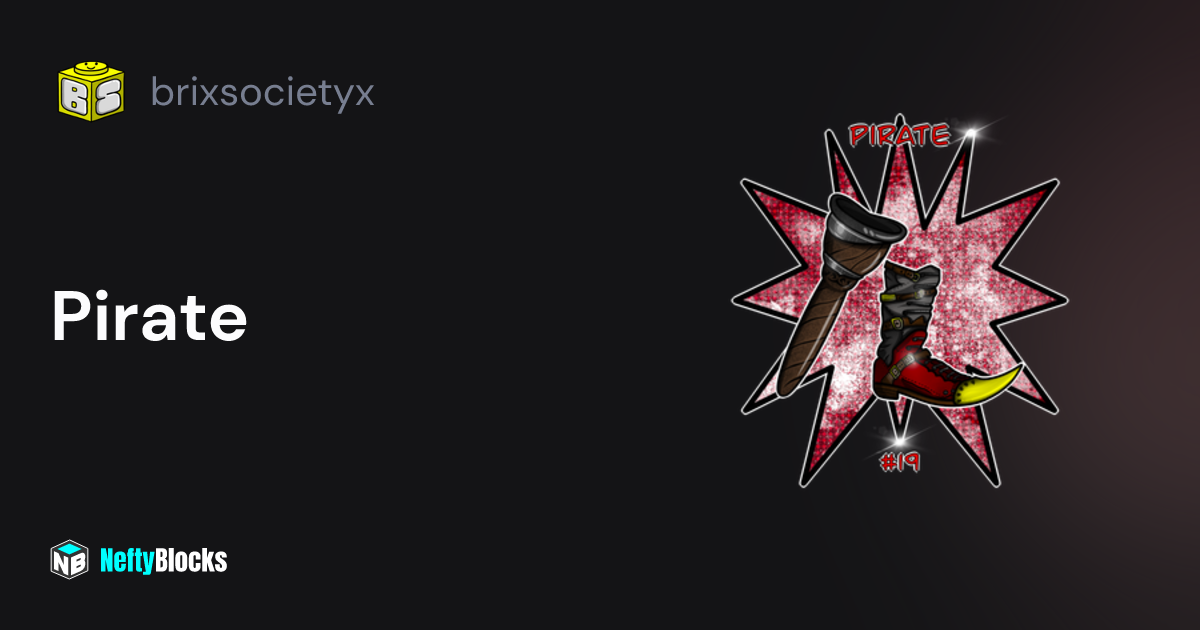 Pirate - brixsocietyx on NeftyBlocks | The #1 Trade to Earn NFT ...