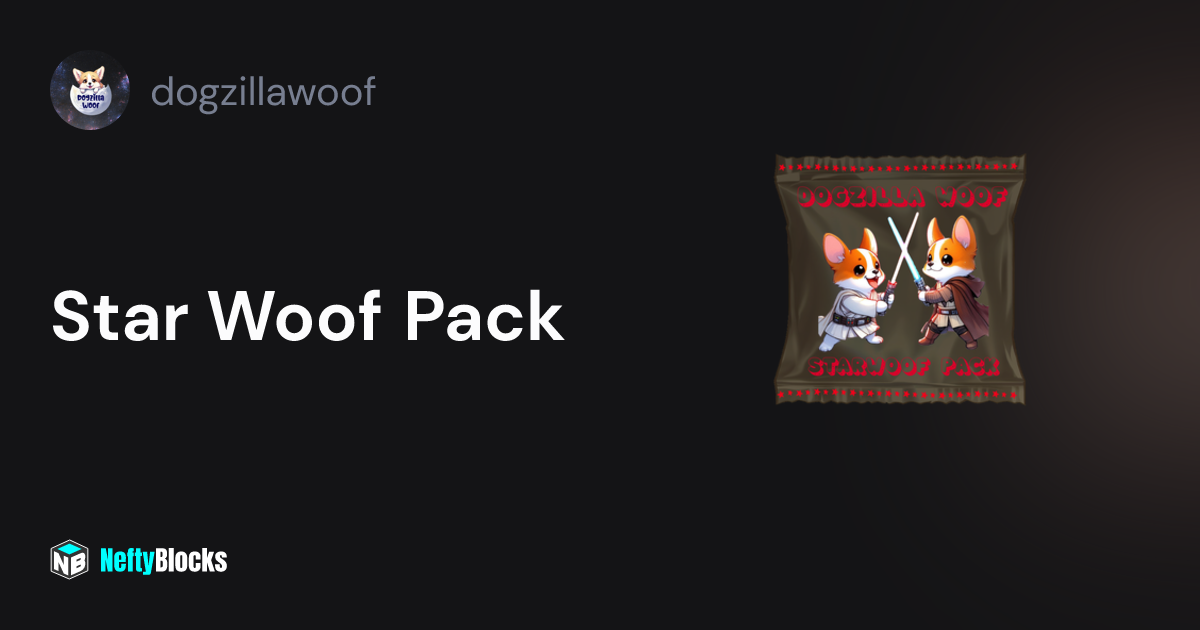 Star Woof Pack - dogzillawoof on NeftyBlocks | The #1 Trade to Earn NFT ...