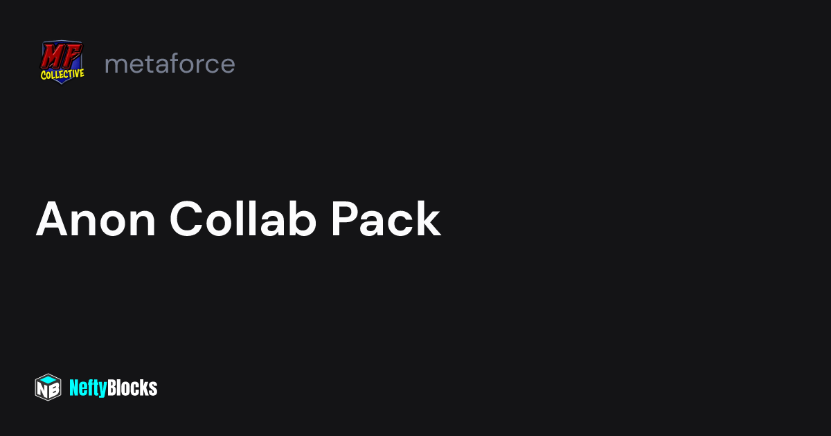 Drop #221614 - metaforce on NeftyBlocks | The #1 Trade to Earn NFT ...