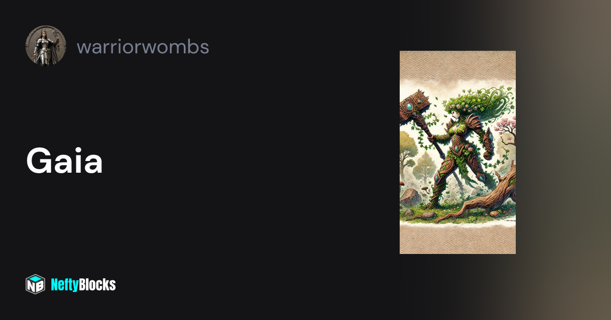 Gaia - warriorwombs on NeftyBlocks | The #1 Trade to Earn NFT ...