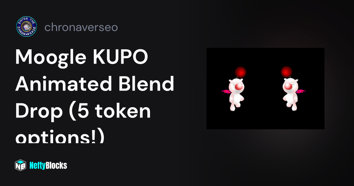 Moogle KUPO Animated Blend Drop (5 token options!) - chronaverseo on ...