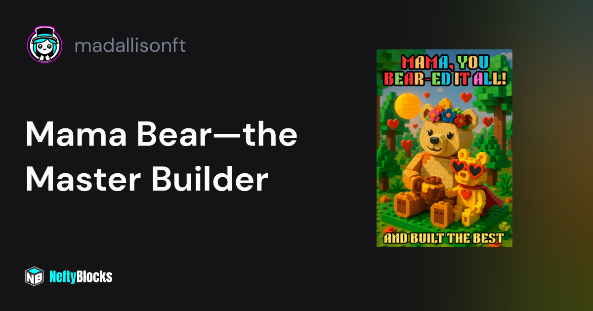 Mama Bear—the Master Builder - madallisonft on NeftyBlocks | The #1 Trade to Earn NFT ...