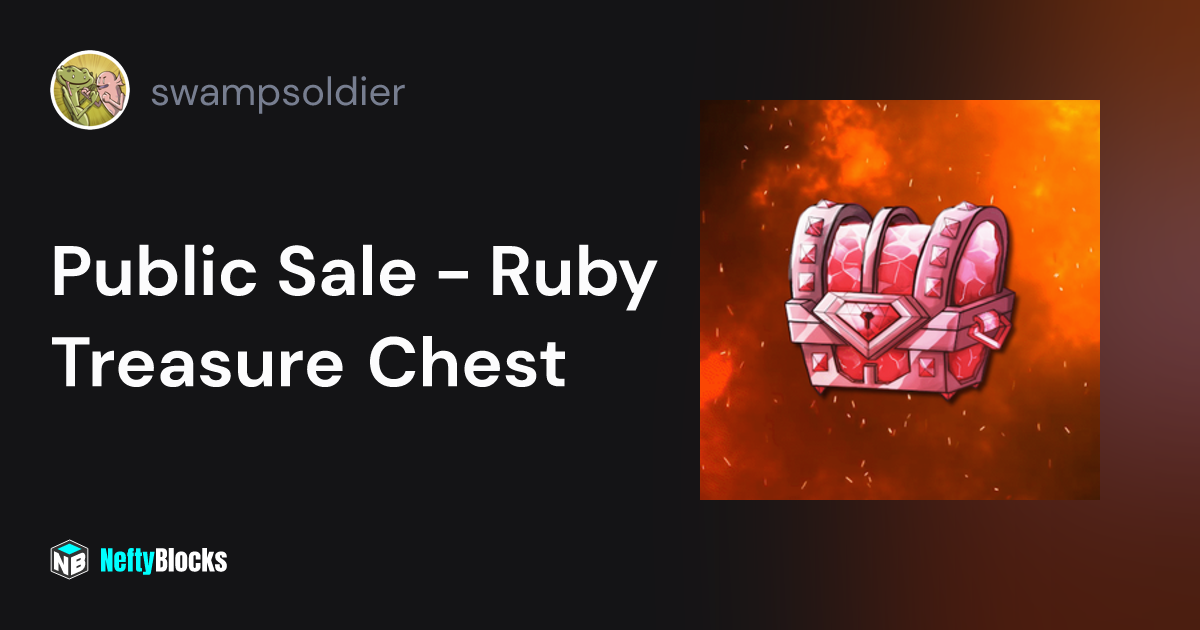 Public Sale - Ruby Treasure Chest - chesspuzzles on NeftyBlocks | The ...